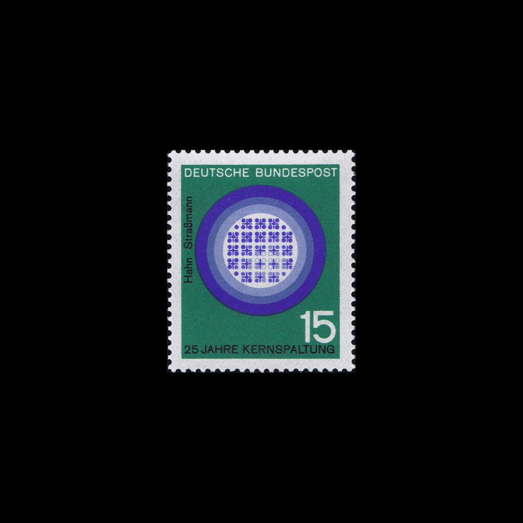 Diagram of Nuclear Reaction, German Stamp, 1964 - Design Reviewed