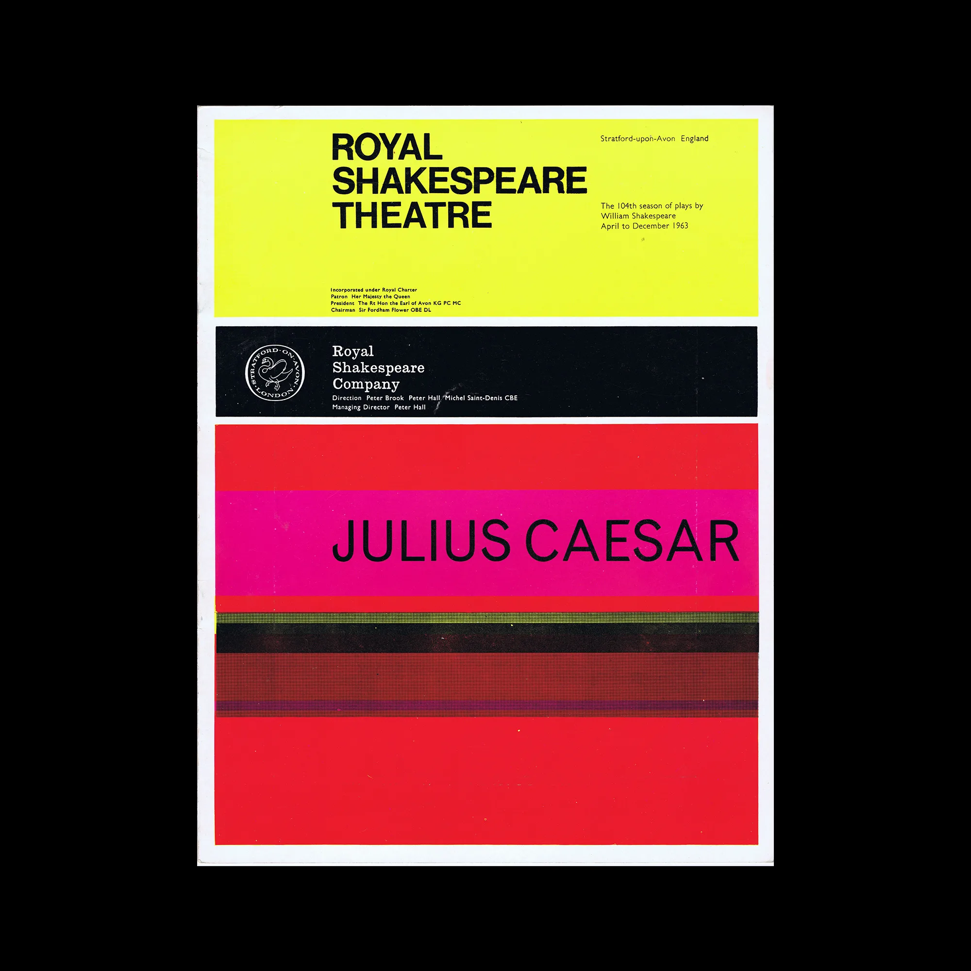 Julius Caesar, Programme, Royal Shakespeare Theatre, 1963 - Design Reviewed