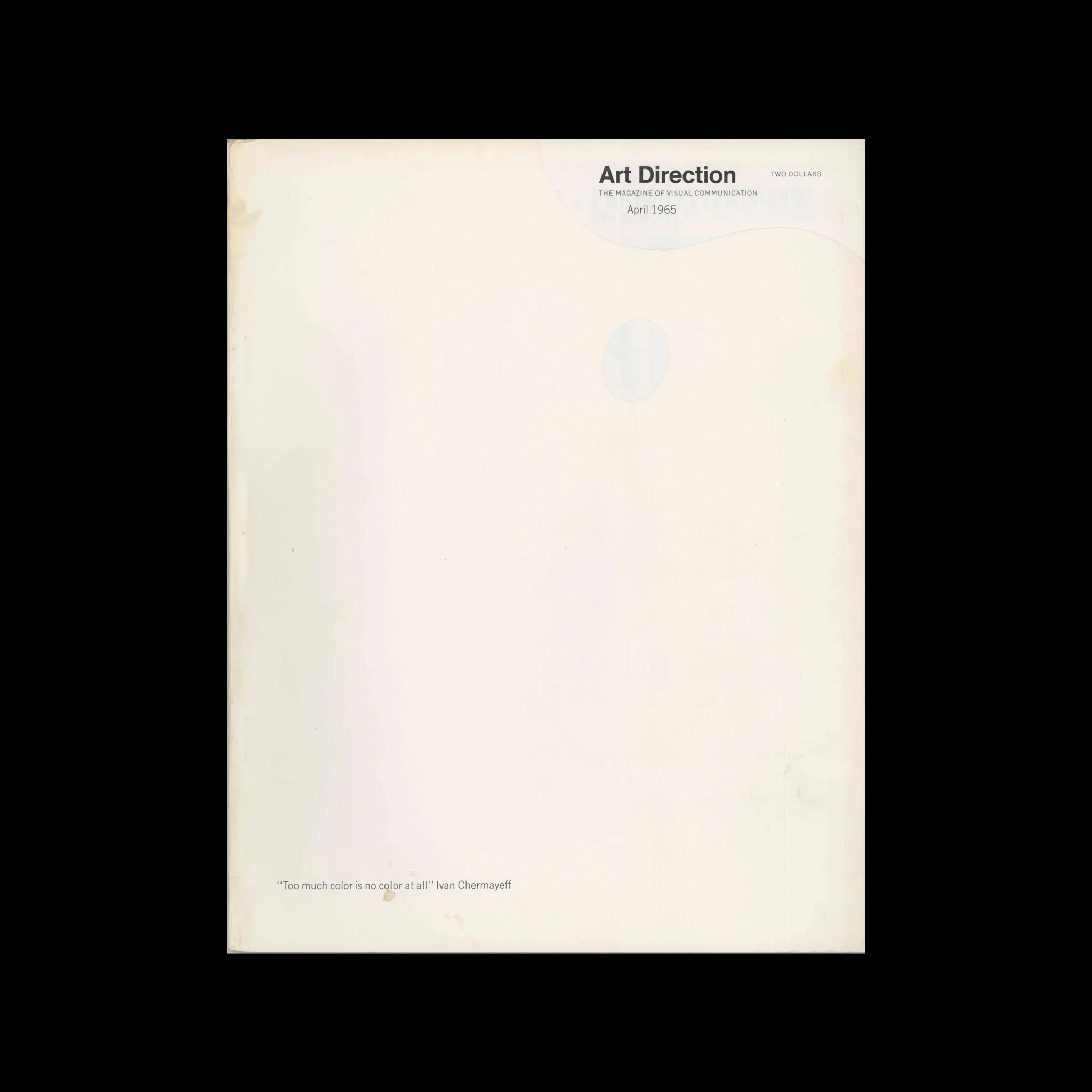 Art Direction, Magazine of Visual Communication, Vol XVII, 01, April ...