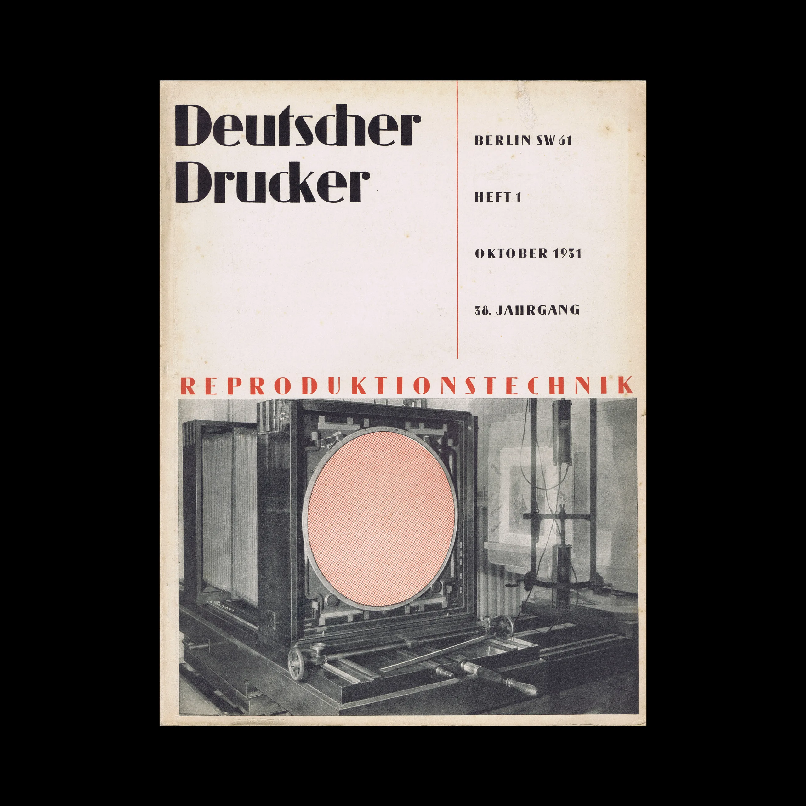 Deutscher Drucker, Vol 38, No 01, October 1931 - Design Reviewed